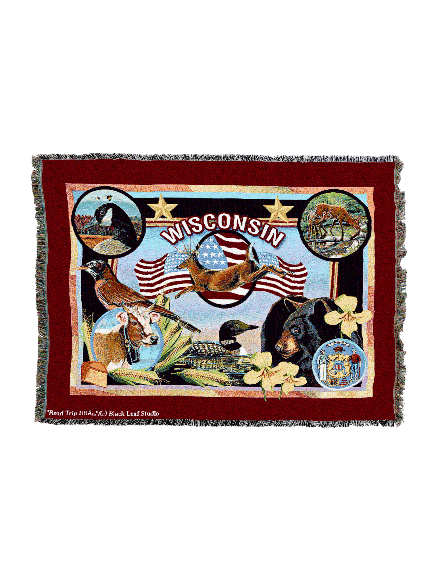 State Of Wisconsin Blanket – Pure Country Weavers